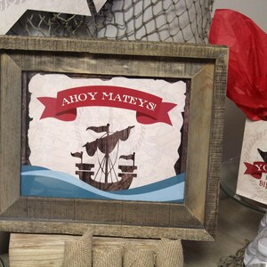 Pirate Birthday Welcome Sign, Pirate Party DIY Printable Party Sign ...