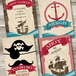 Pirate Party Pirate Posters Party Decorations Pirate Party | Etsy