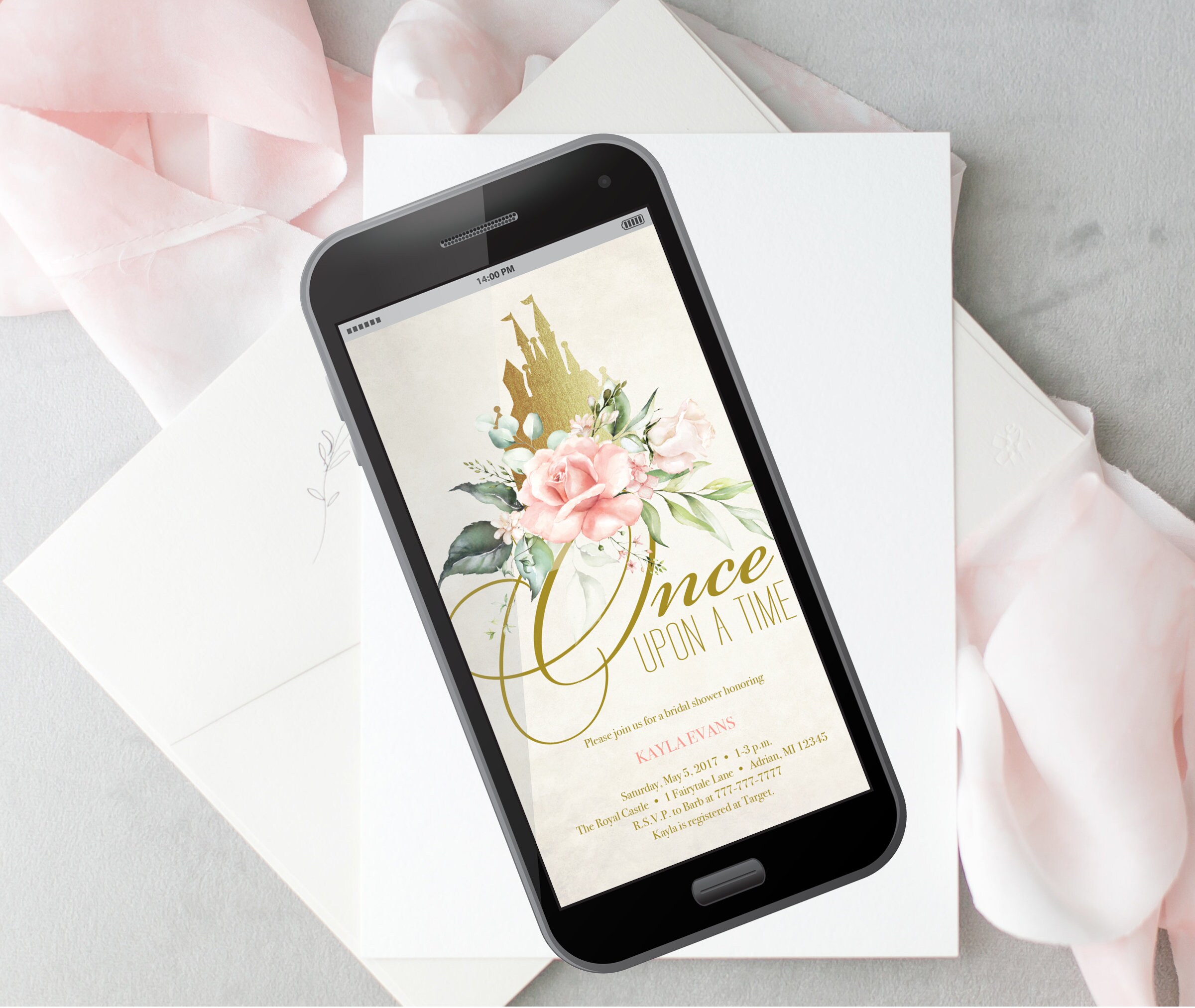 Princess Bridal Shower Invite Princess Invite Storybook - Etsy