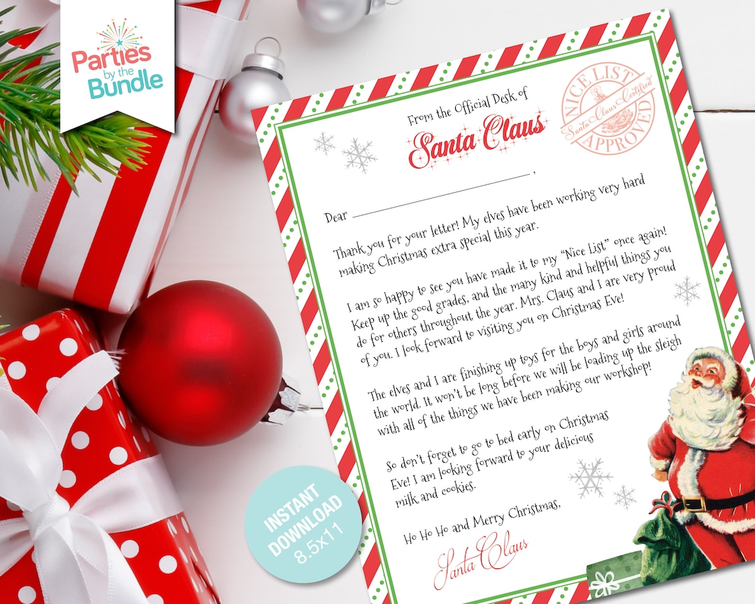 Official Letter From Santa Claus, North Pole Mail, From the Desk of ...
