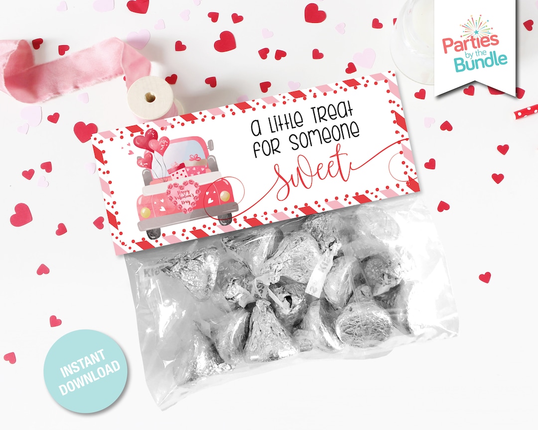 Valentine's Day Treat Topper, Valentine Car, A Little Treat for Someone ...
