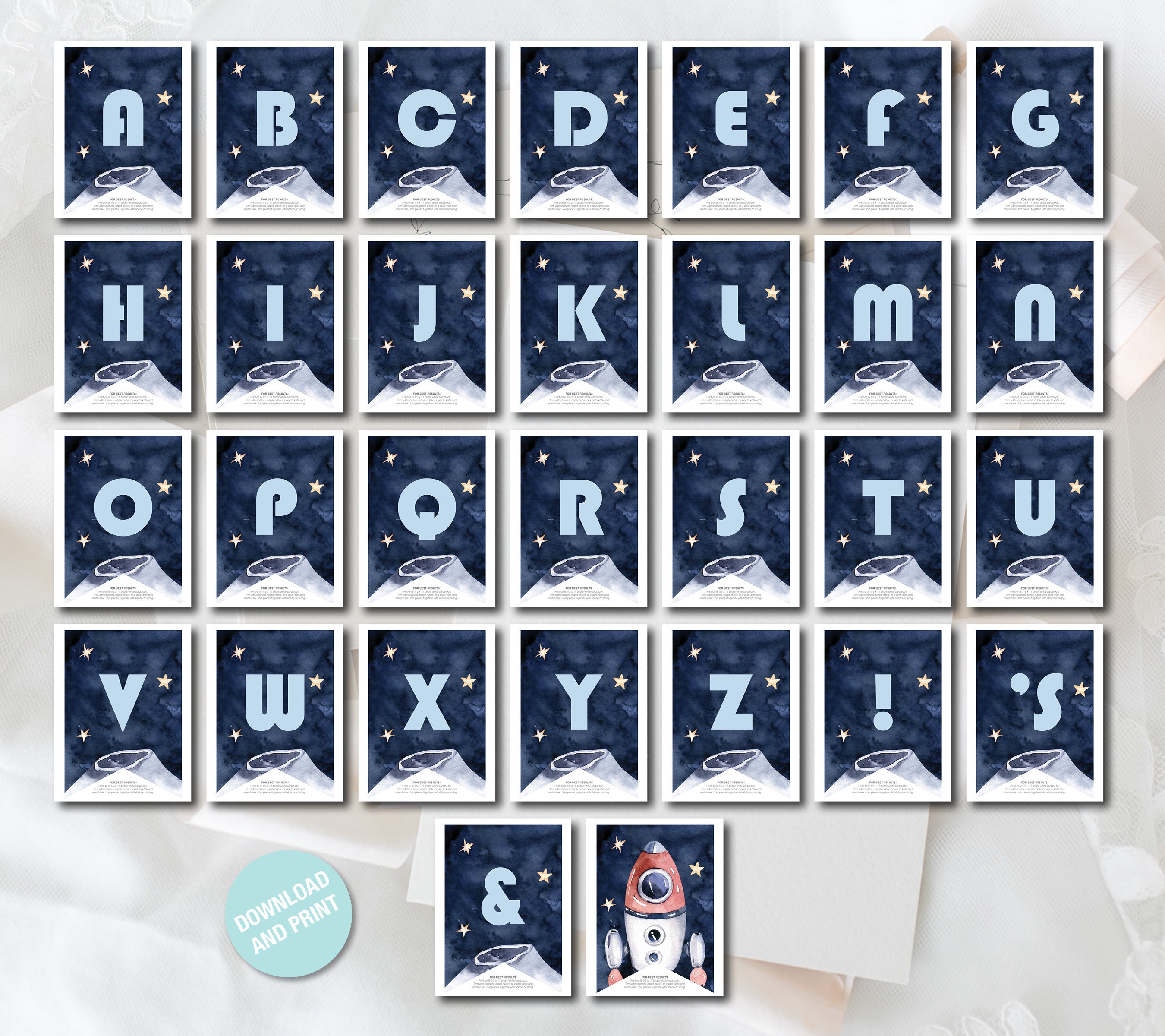 Outer Space Planets Party Banner Banner Bunting Party - Etsy