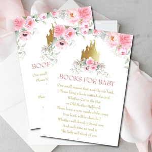 Books for Baby Card Pink Princess Baby Shower Books for Baby | Etsy