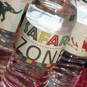 Safari Water Bottle Labels, Jungle Water Bottle Labels, Zoo Water ...