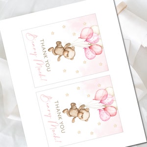 Teddy Bear Thank You Note, Thank You Beary Much, Thank You Card, Flat ...
