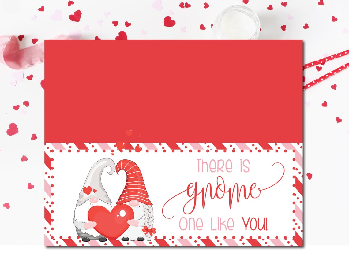 Valentine's Day Treat Topper There's Gnome One Like - Etsy