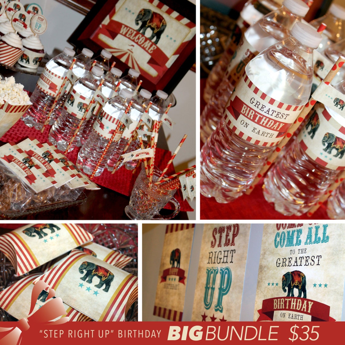 Circus Printable Party, Carnival Party Printable, Circus Birthday Party ...