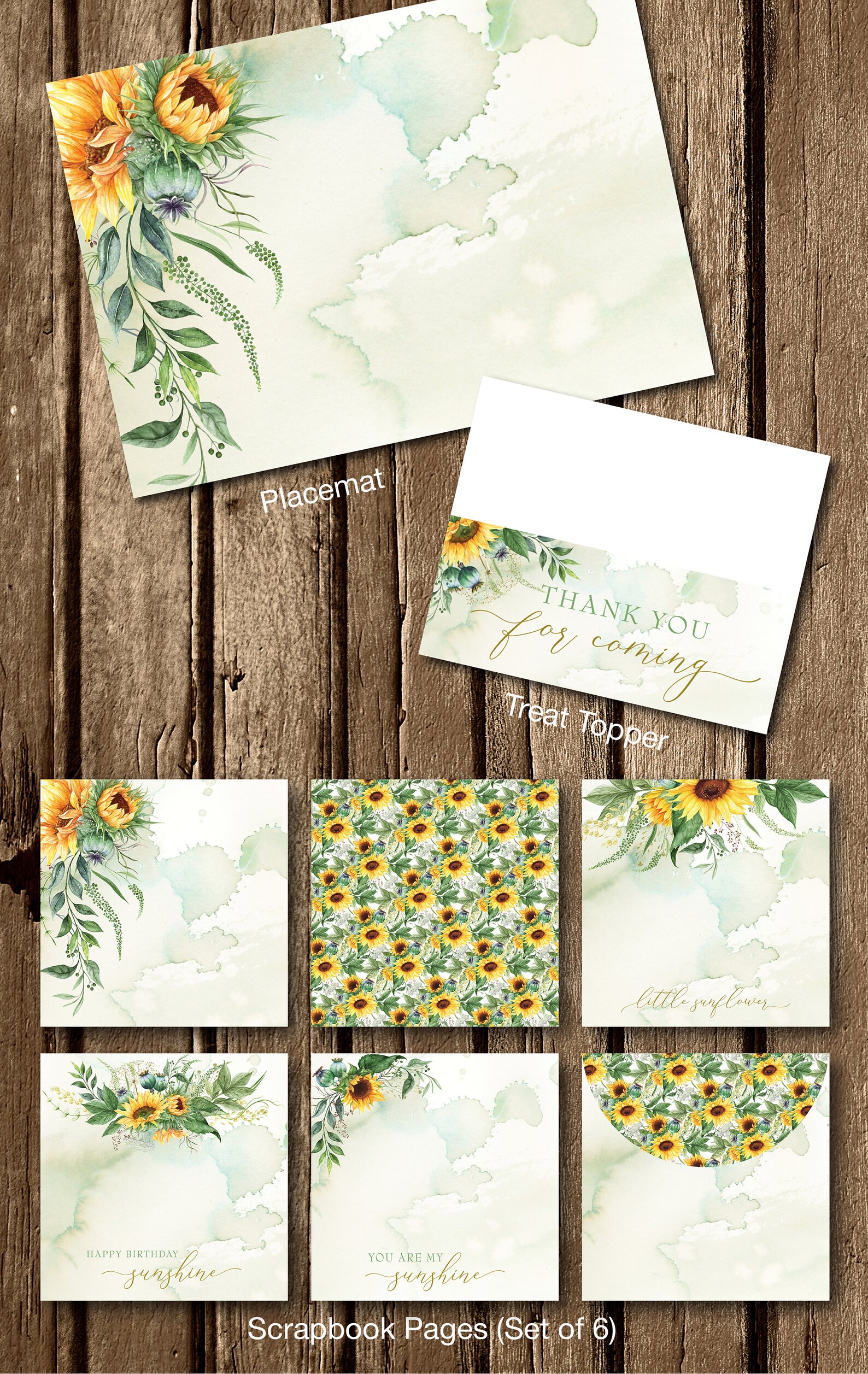 Sunflower Birthday Party Pack Kit Little Sunflower Party - Etsy
