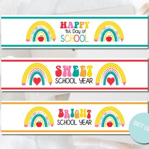 Back to School Water Bottle Labels | First Day of School Printable ...
