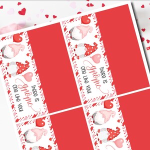 Valentine's Day Treat Topper, There's Gnome One Like You, Printable ...