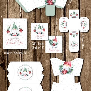Gnome Decoration Kit, Gnomes Christmas Printable Party Bundle ...