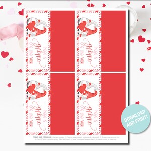 Valentine's Day Treat Topper, There's Gnome One Like You, Printable ...