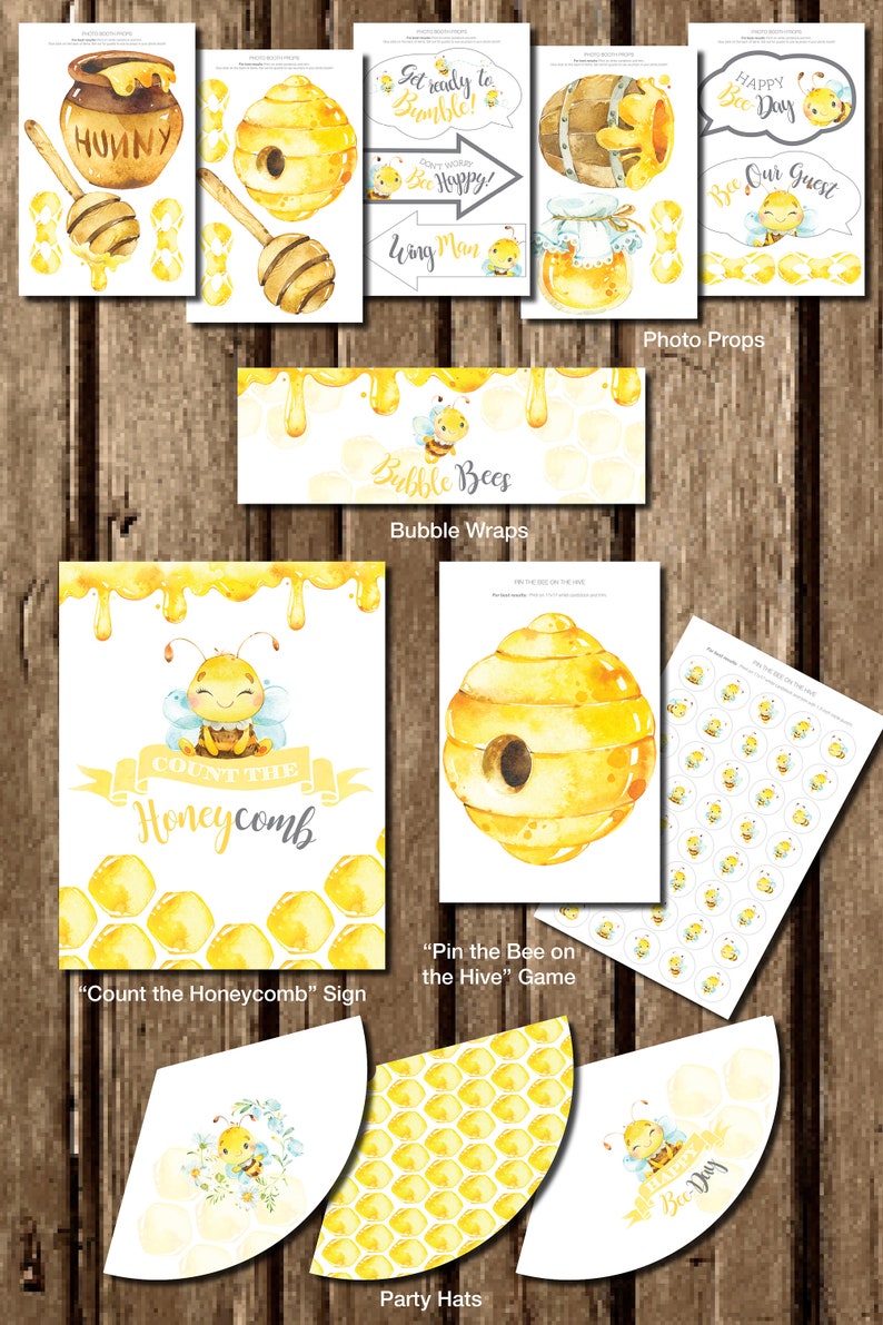 Bee Birthday Party Bundle Bee Day Party Kit Bee Day 1st - Etsy