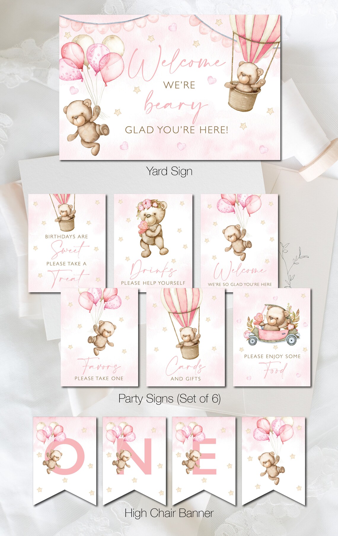 Teddy Bear Printable Birthday Party Bundle Party Pack Kit - Etsy