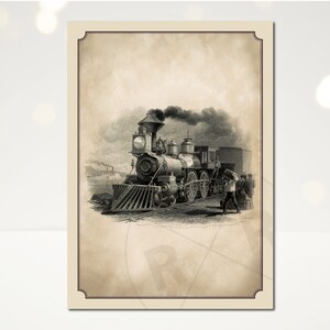 Vintage Train Birthday Party Printables, Poster Set, Train Party Decor ...