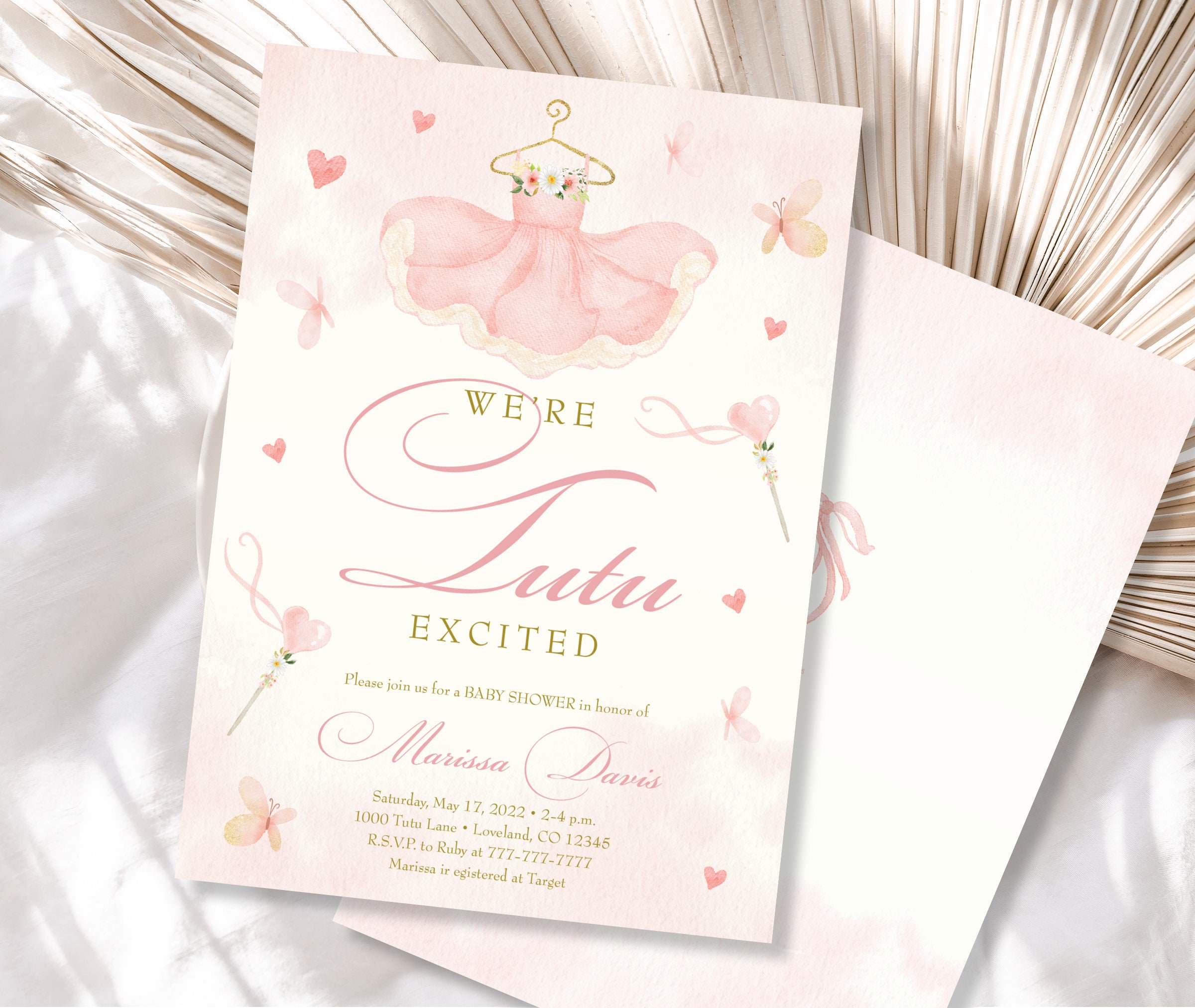 Tutu Baby Shower Invitation Tutu Excited Baby Shower Invite - Etsy