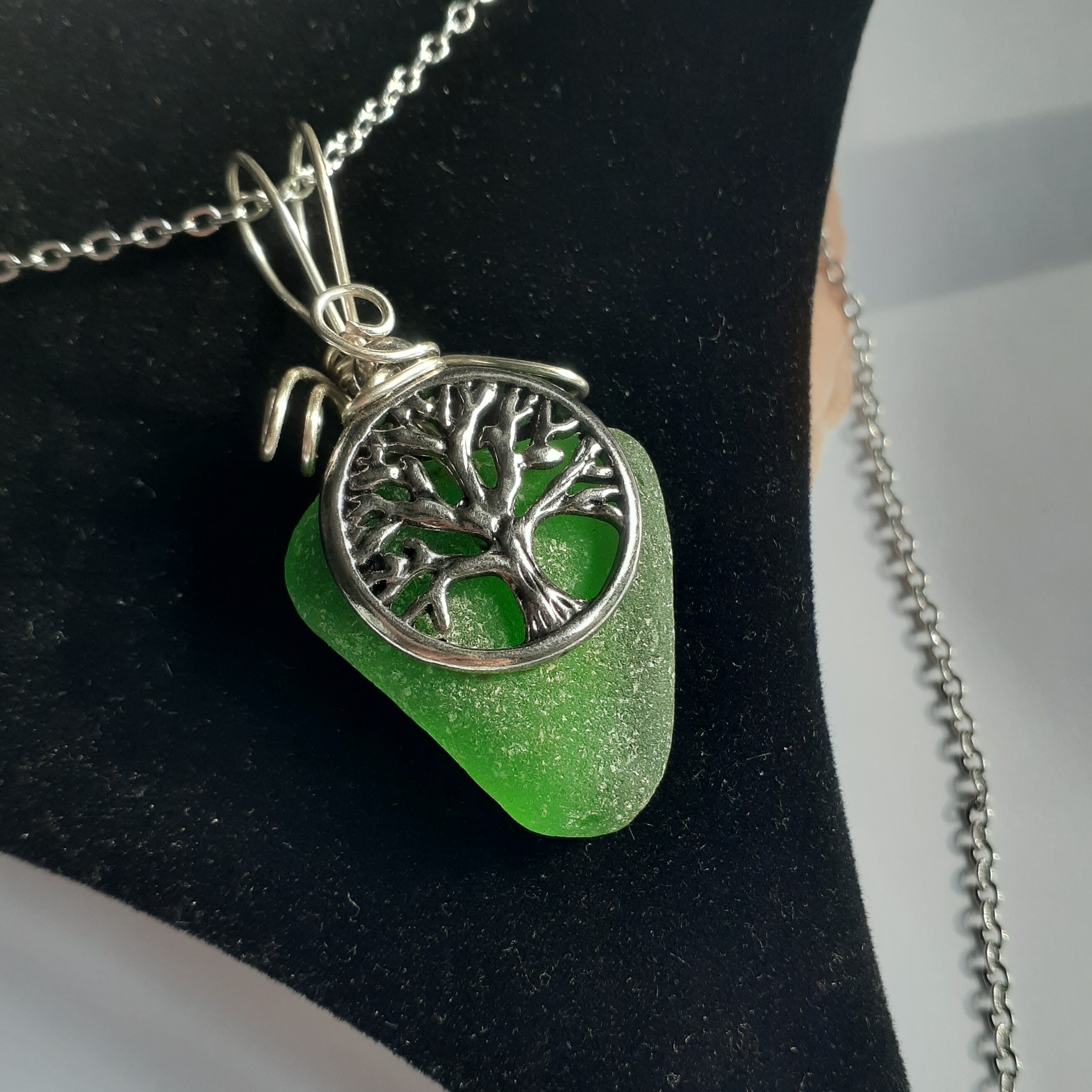 Seaglasstree of Life Pendant, Tree of Life Pendant, Seaglass Pendant ...