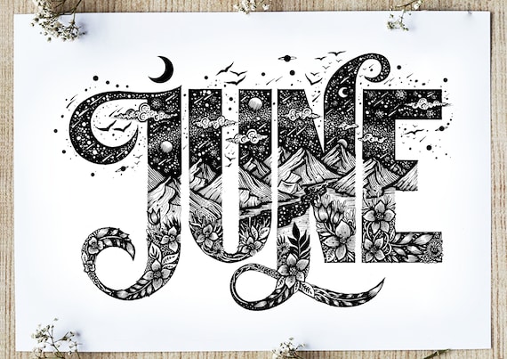 June Word Art