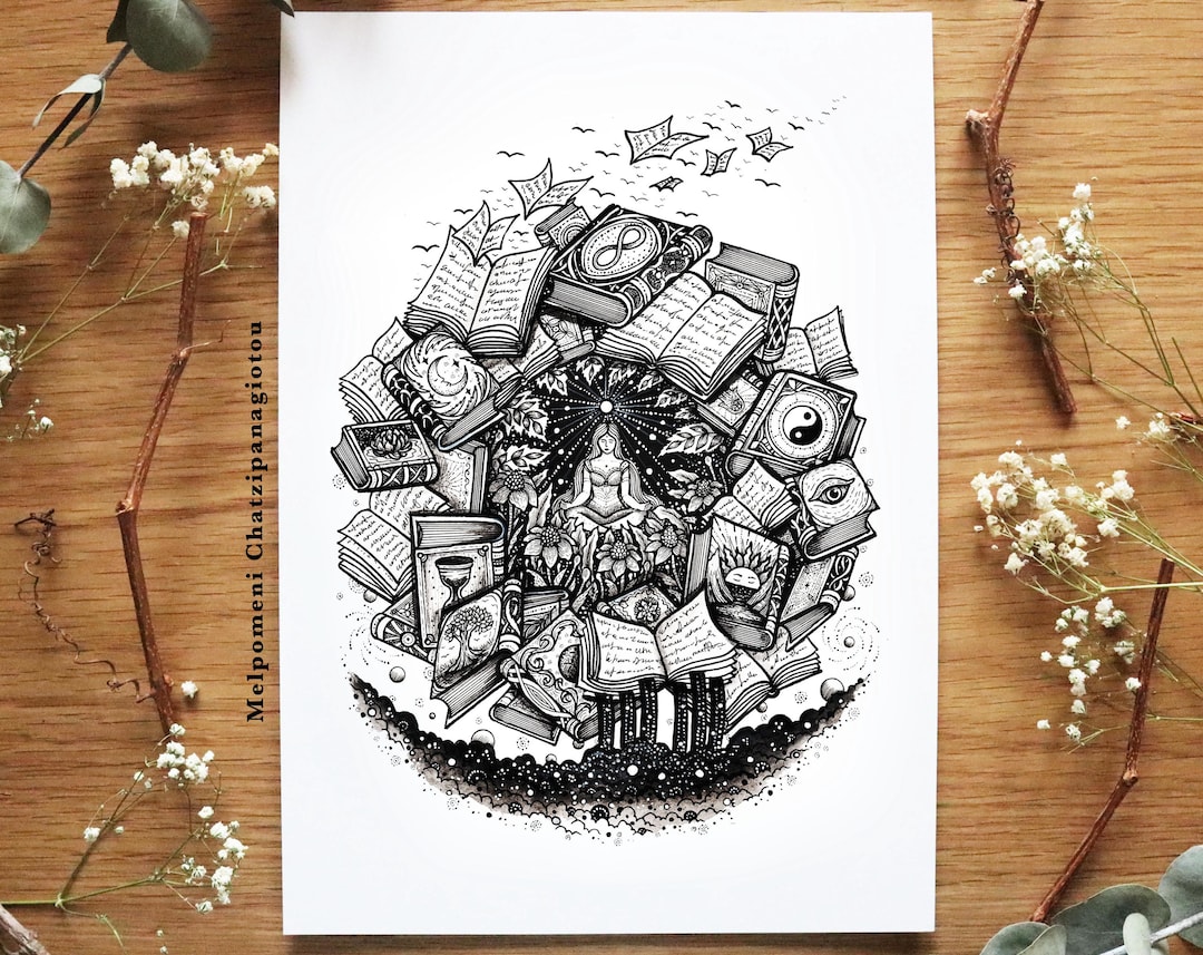 Yoga Peace | Pen Drawing, Meditation Art, Books, Hand, Nature, Tree of ...