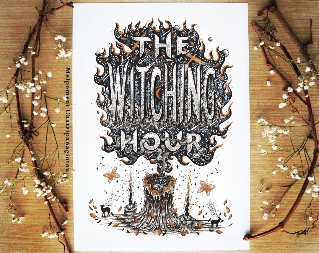 The Witching Hour | Typography Art Print, Decor Wall Art Prints, Home ...