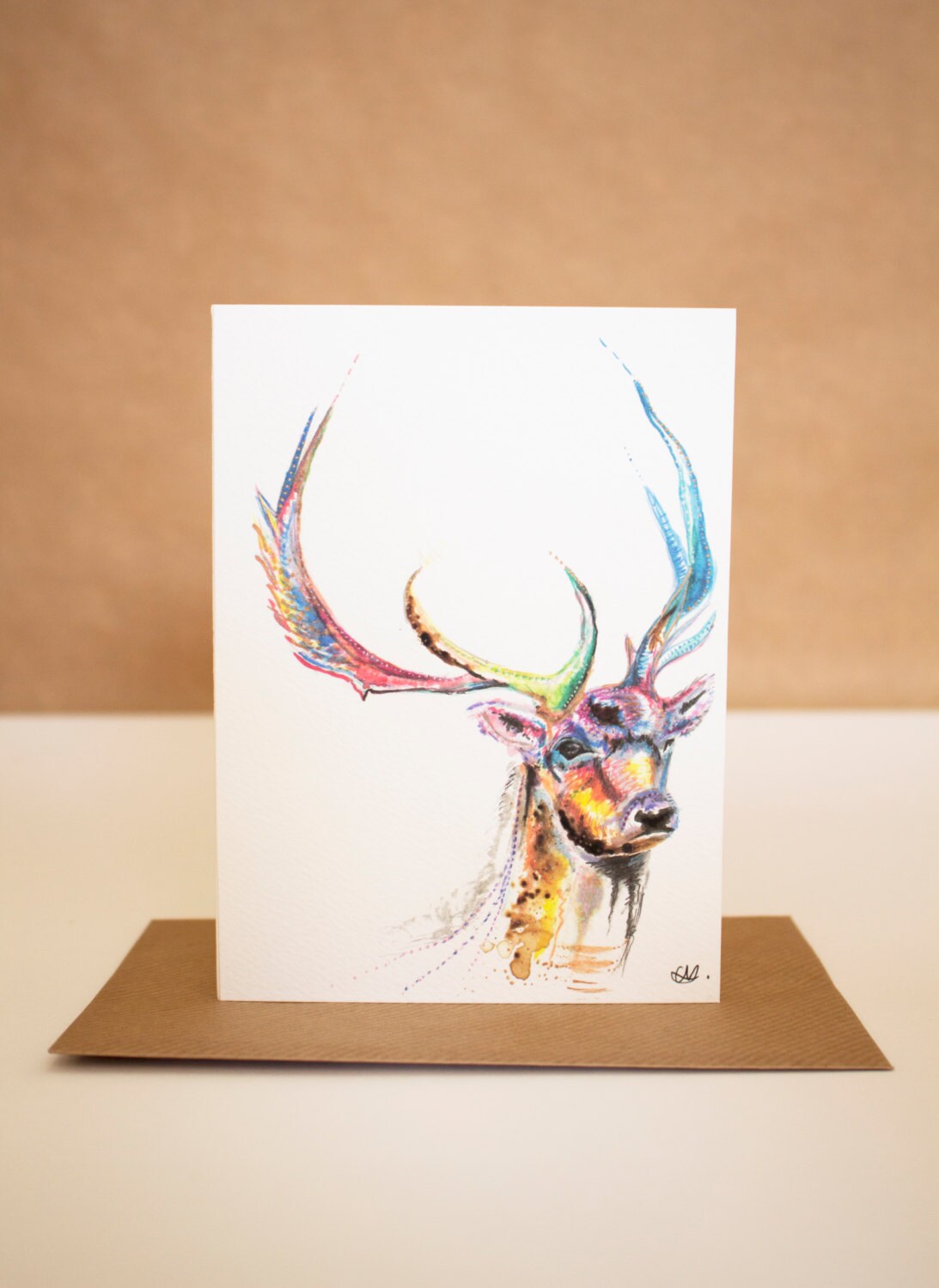 Watercolour Stag Card Stag Card, Deer, Stag Art, Deer Art, Watercolour ...