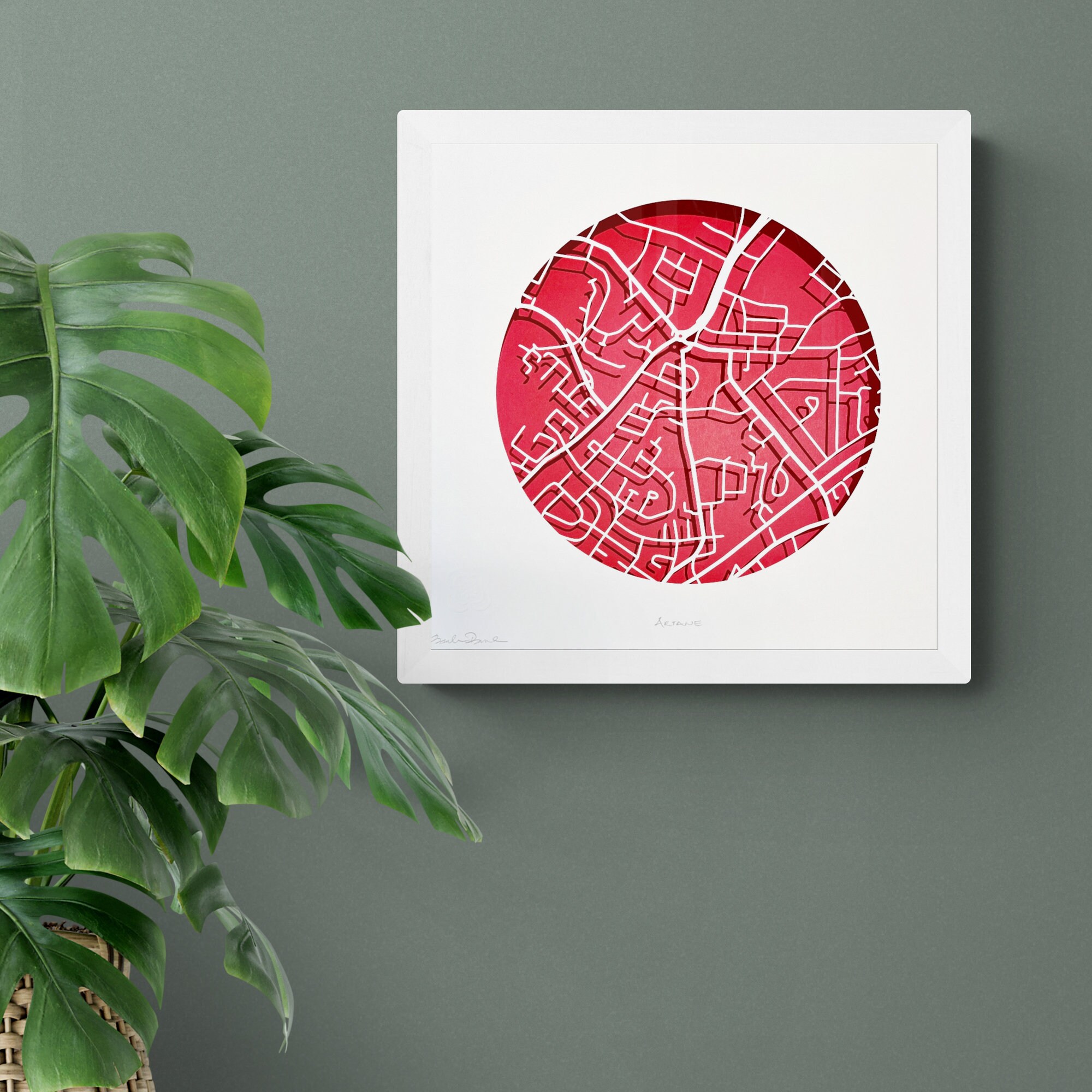 Mixed Media & Collage Castleknock Ireland Papercut Map Ireland Art ...