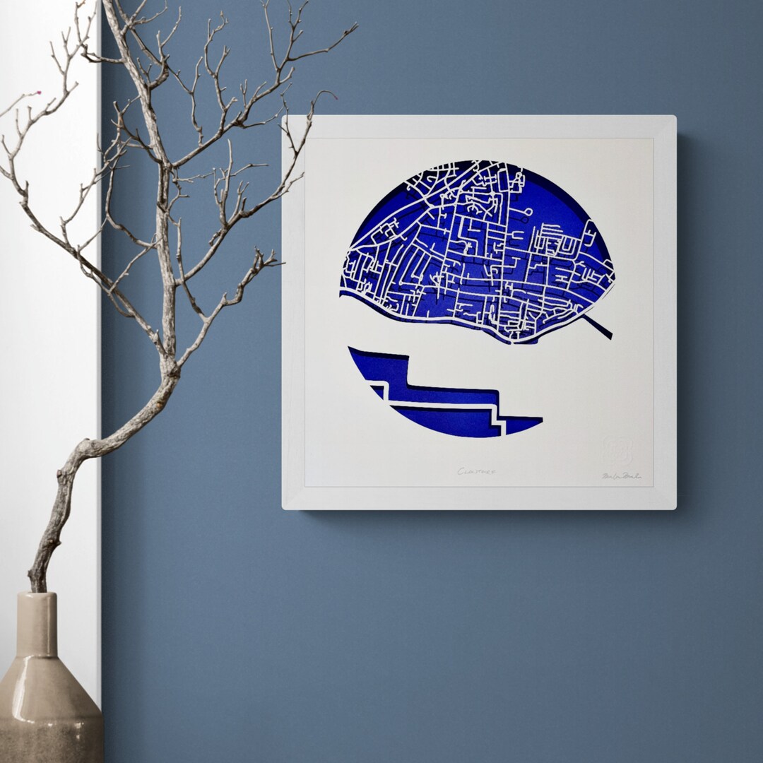 Clontarf Dublin Ireland Papercut Map Irish Handmade Gift - Etsy UK