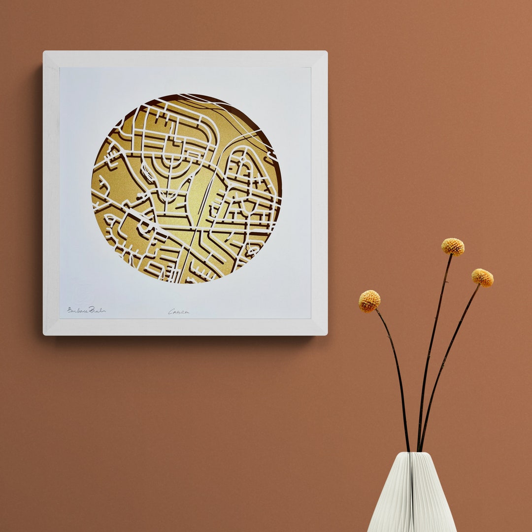 Cabra, Dublin, Ireland Papercut Map, Irish Handmade Gift, Ireland Art ...