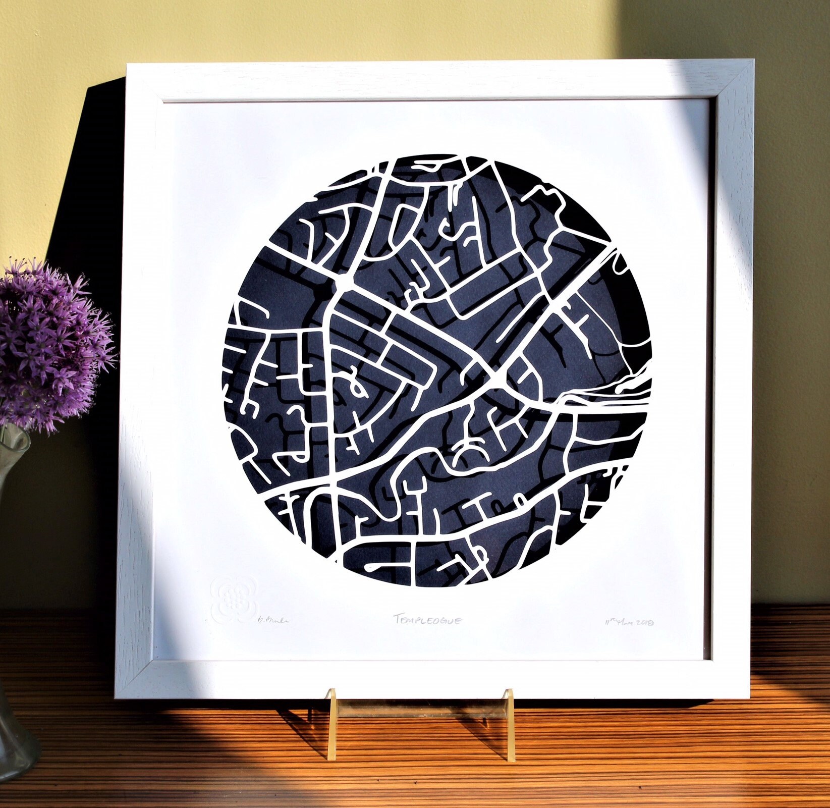 Templeogue, Dublin, Ireland Papercut Map, Irish Handmade Gift, Ireland ...