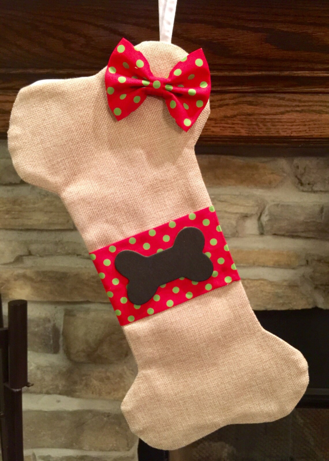 Personalized Bone-shaped Christmas Stocking for Dogs - Etsy