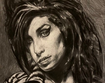 Handmade Amy Winehouse Drawing - Etsy