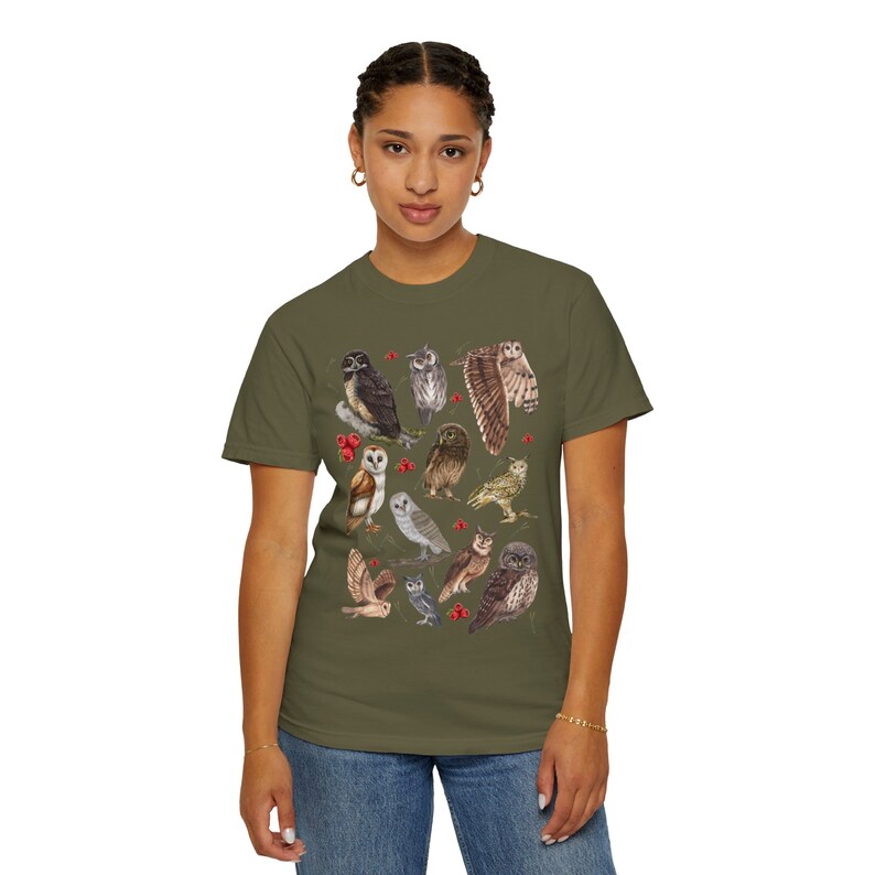 Owls Forestcore Comfort Colors T-shirt Dark Cottagecore Nature Lover ...