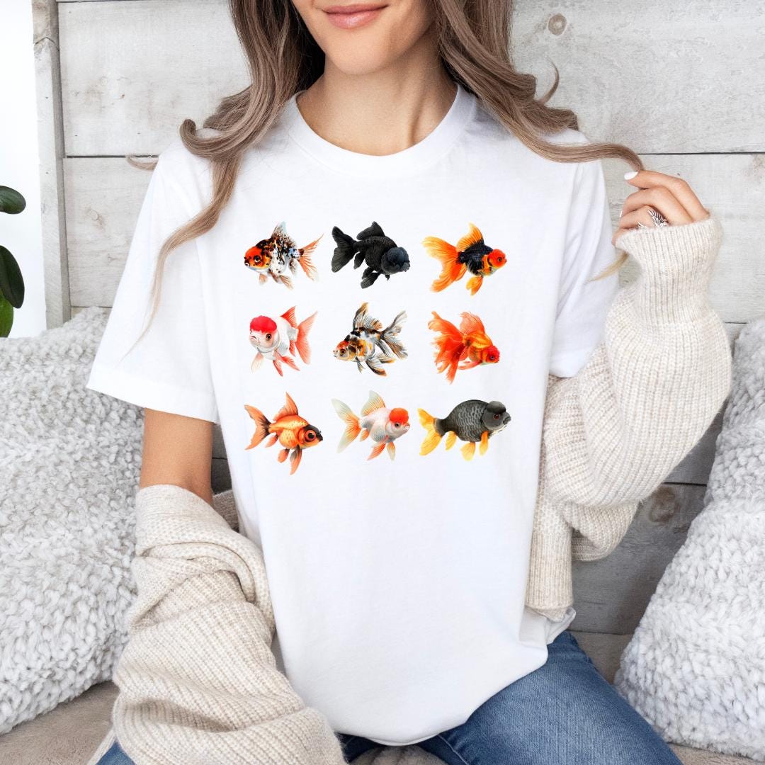 Goldfish Shirt Be a Goldfish Gift for Goldfish Mom Summer Graphic Tee Goldfish T-shirt Trendy ...
