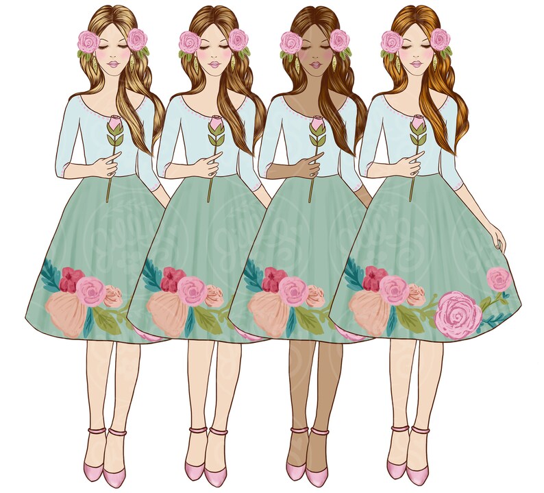 Spring Girl Clipart Spring Clip Art Spring Clipart Easter Clipart ...