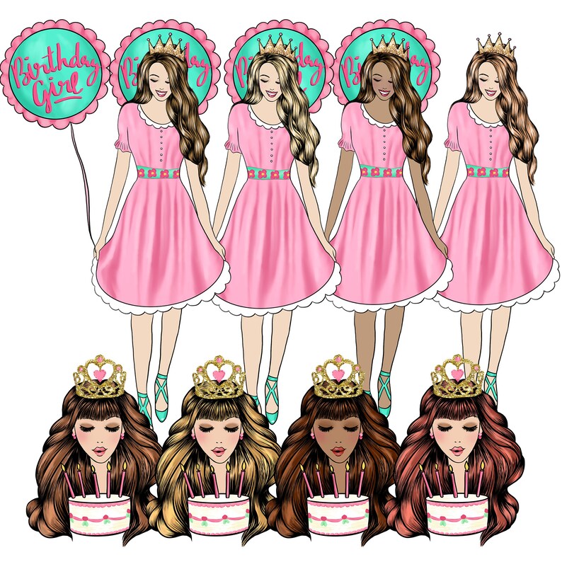 Birthday Girl Clipart Birthday Party Clip Art Party Clipart Fashion ...