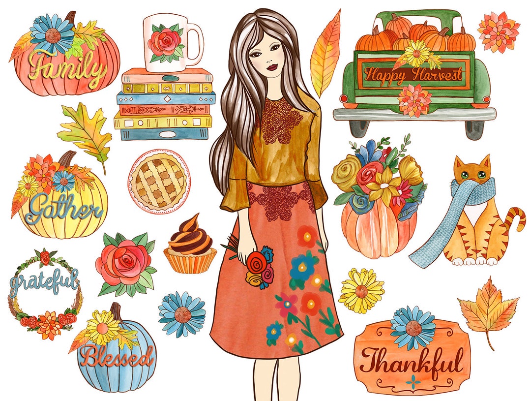 Fall Clipart Thanksgiving Clipart Autumn Clipart Fall Planner Clipart ...