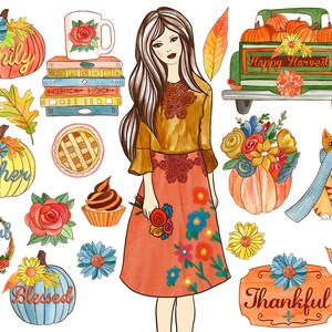 Fall Clipart Thanksgiving Clipart Autumn Clipart Fall Planner Clipart ...