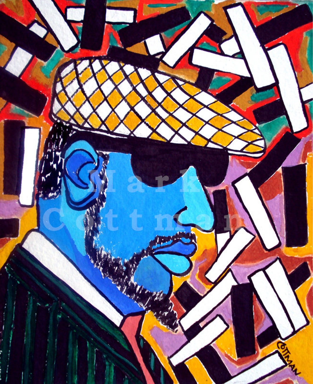 Blue Monk - 11 X 14 Signed and Limited Reproduction on Polymer - Etsy