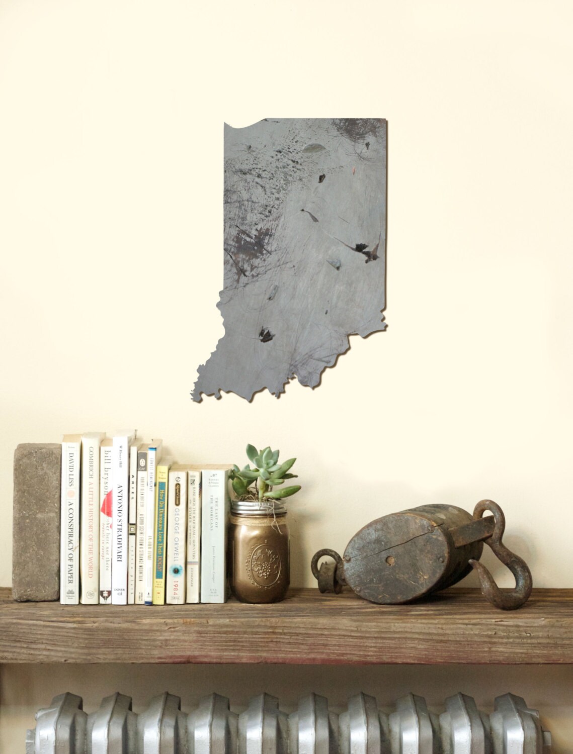 INDIANA State Wood Cut Out Silhouette Wall Art Decor House | Etsy