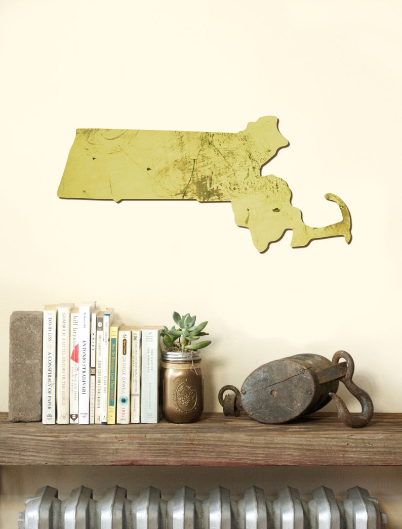 MASSACHUSETTS State Wood Cut Out Silhouette Wall Art Decor - Etsy