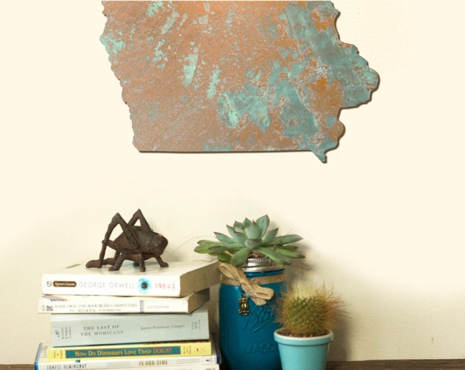 IOWA State Wood Cut Out Silhouette Wall Art Decor House Warming - Etsy