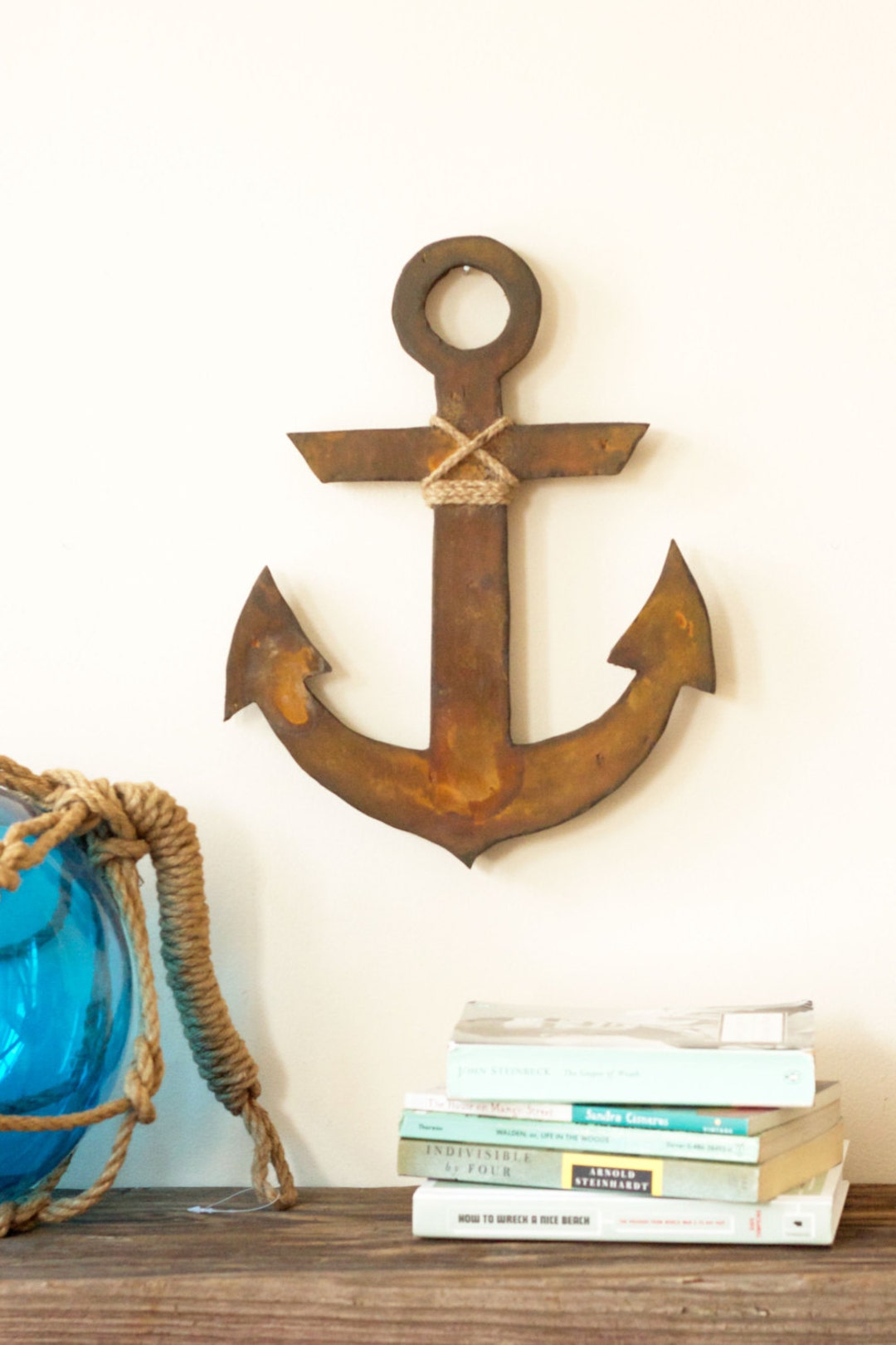 ANCHOR Rusty Wood Rustic Wall Art Decor House Warming - Etsy