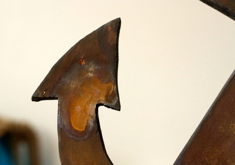 ANCHOR Rusty Wood Rustic Wall Art Decor House Warming | Etsy