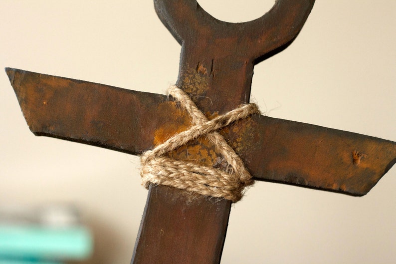 ANCHOR Rusty Wood Rustic Wall Art Decor House Warming | Etsy