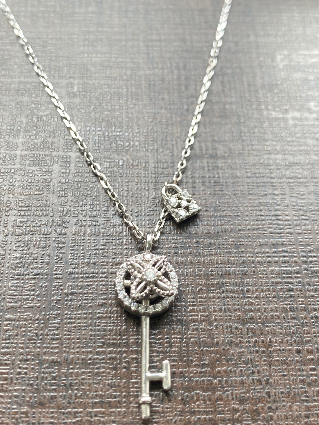 Dainty & Minimalist High Quality 925 Solid Silver Lock Charm and Key ...