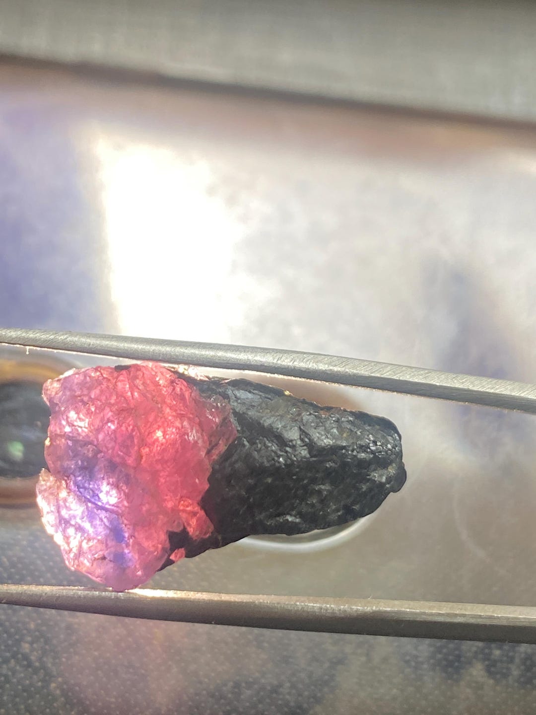 Gorgeous Ruby Raw Mineral Winza Bicolor Ruby With Blue Hue Pink ...
