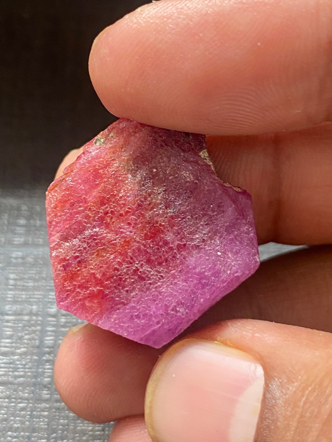 Rare Huge Big Pink Orange Sapphire Raw Gem 68 Carats 25mm Huge Enough ...
