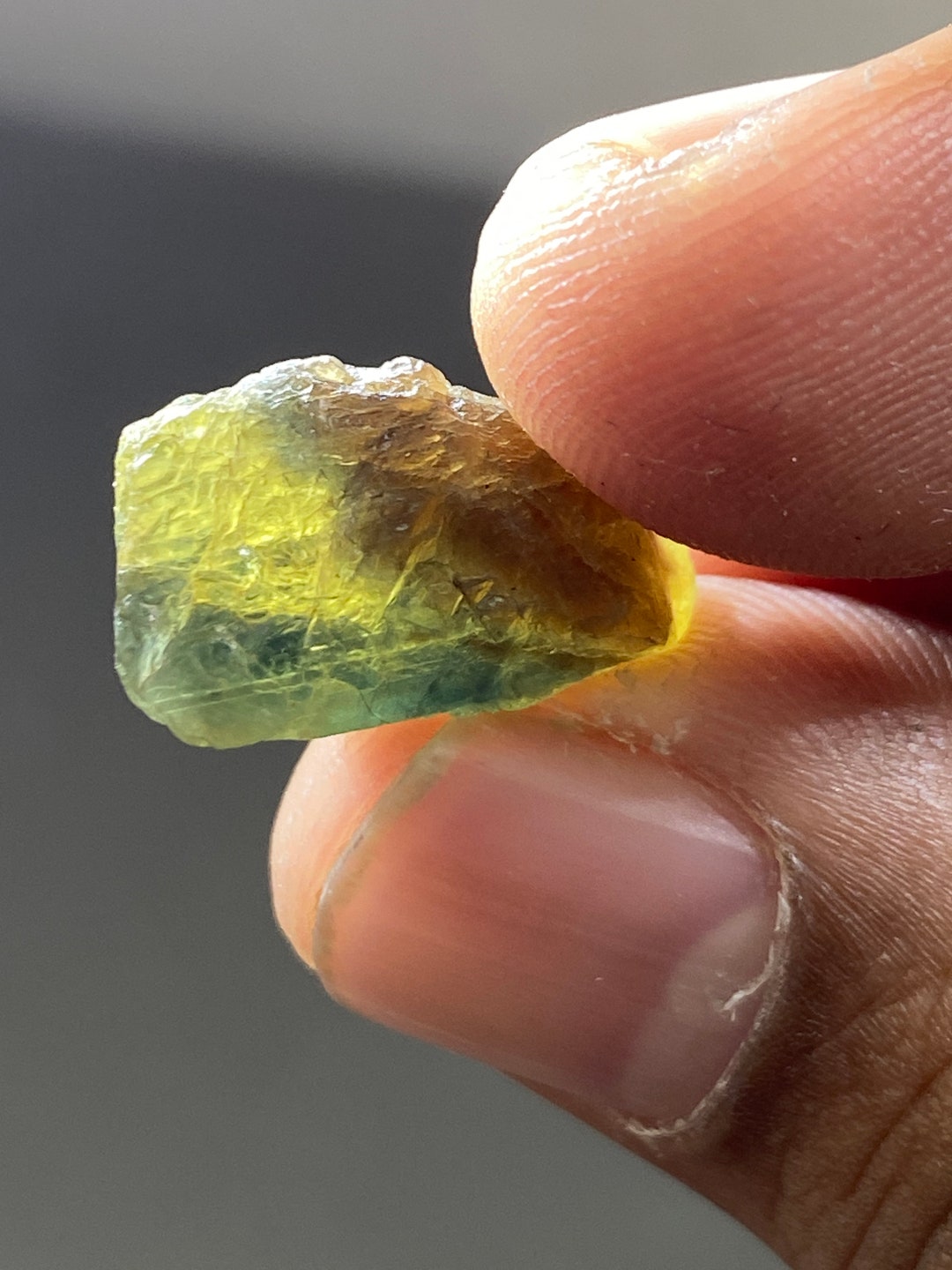 Very Rare Natural Bi Color Sapphire Yellow Blue Sapphire Weight 16.25 ...