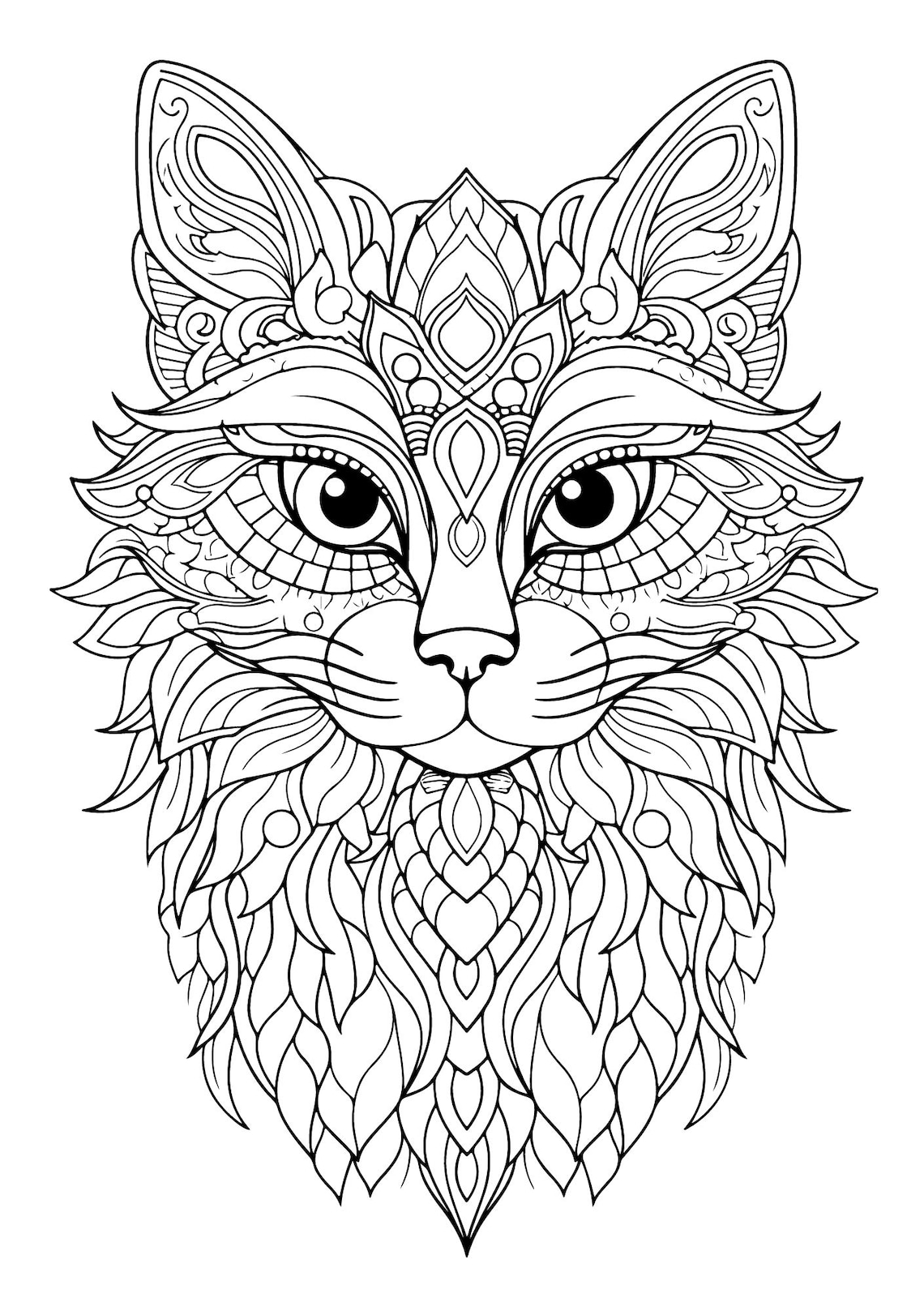 Mindful Animal Coloring Book. A Beautiful Collection With 20 Pages of ...