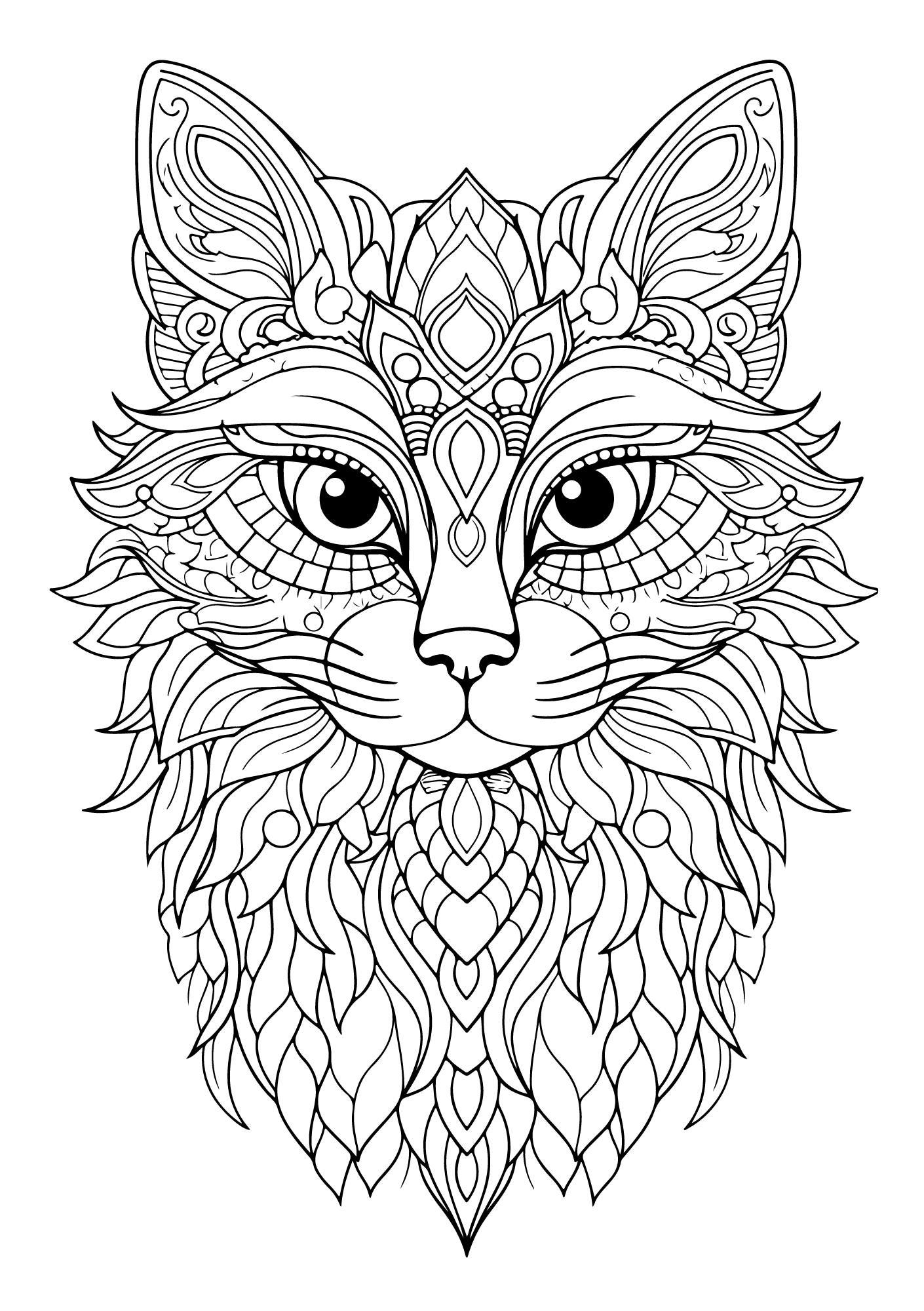 Mindful Animal Coloring Book. A Beautiful Collection With 20 Pages of ...